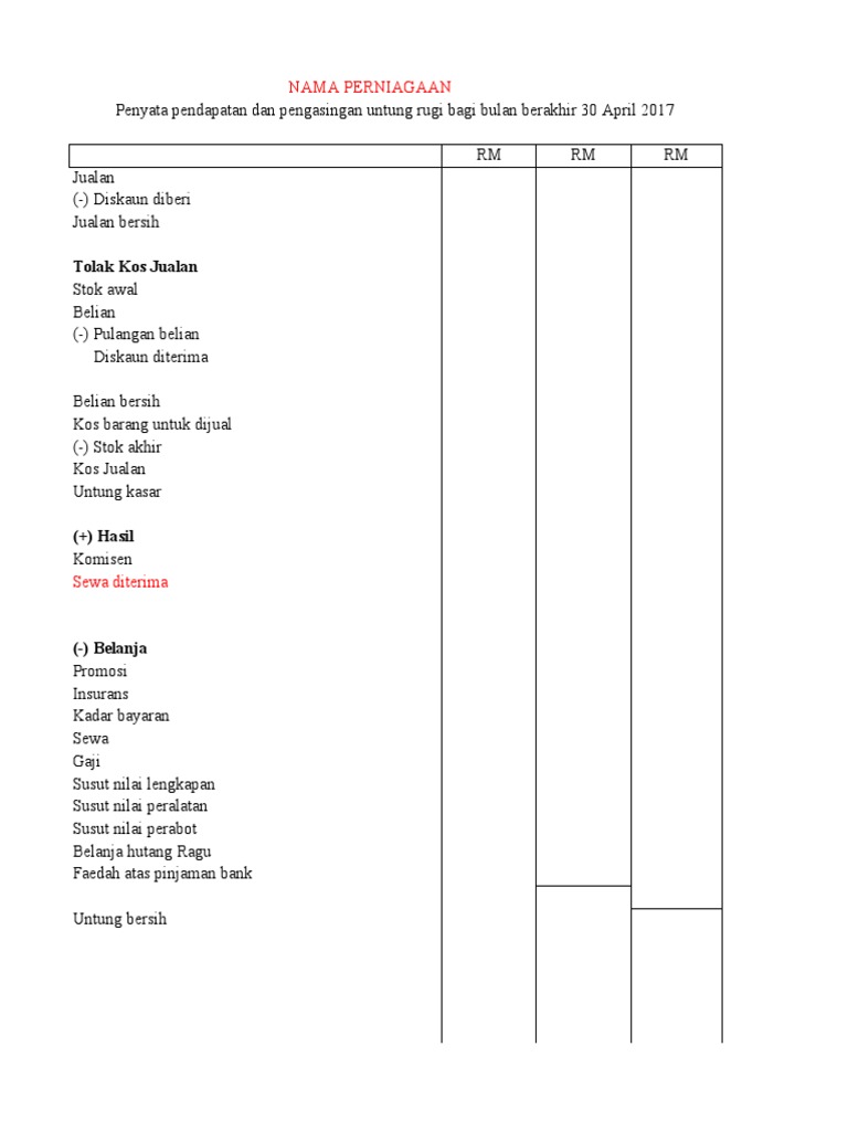 10 Penyata Pendapatan | PDF