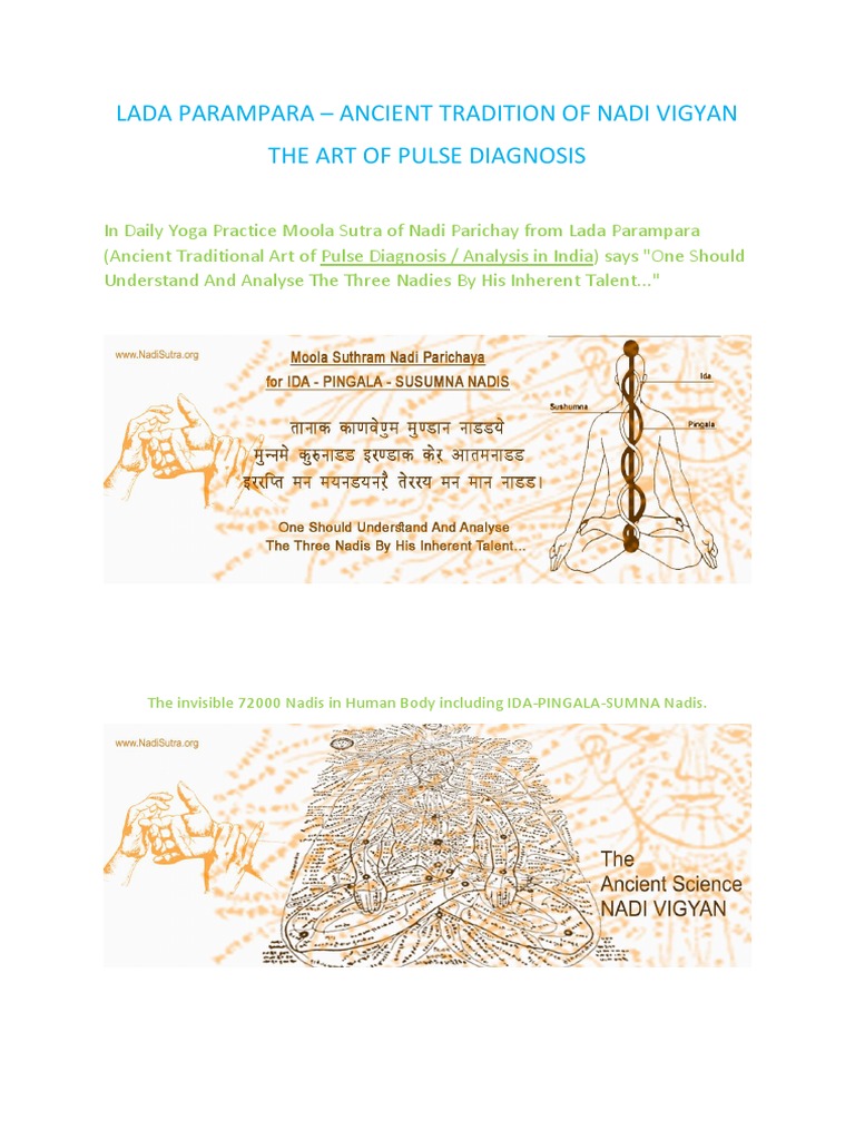 Nadi Vigyan Pulse Diagnosis LADA PARAMPARA India | PDF