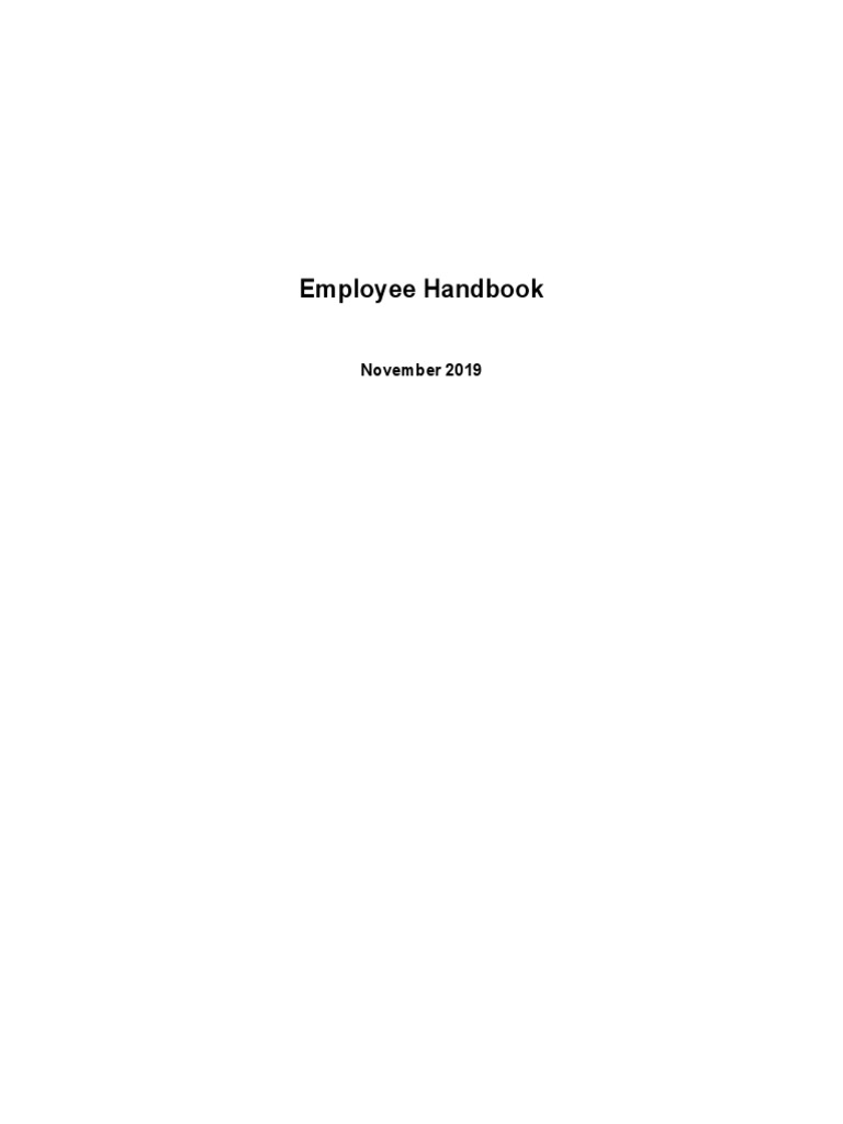 Basic Employee Handbook | PDF | Consolidated Omnibus Budget ...