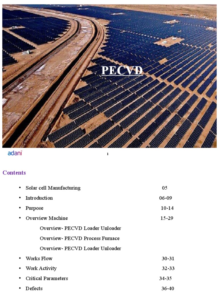 PECVD Process in Solar Cell Manufacturing | PDF | Thin Film | Solar Cell
