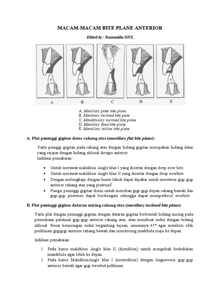Macam2 Bite Plane Anterior | PDF