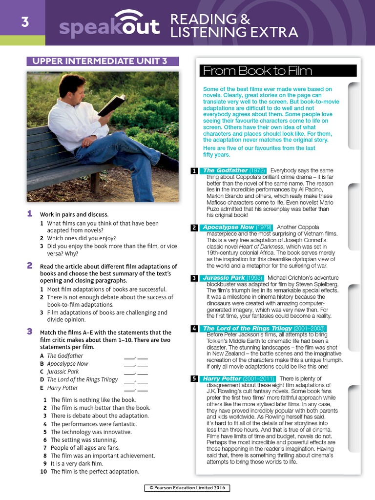 Reading & Listening Extra: From Book To Film | PDF