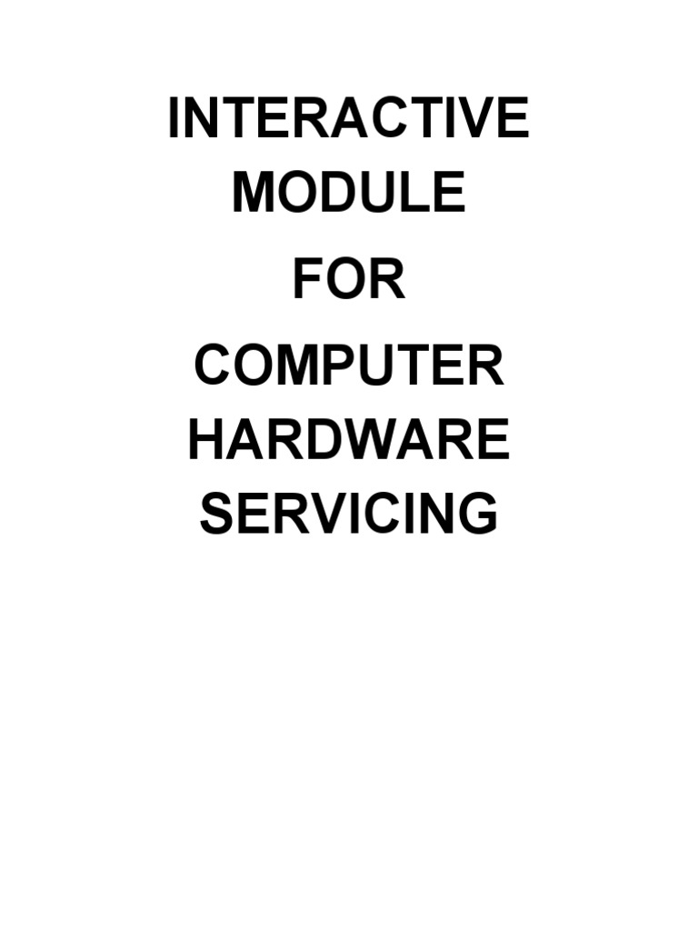 Module CHS 2 Introduction To Computer | PDF | Computer Monitor ...