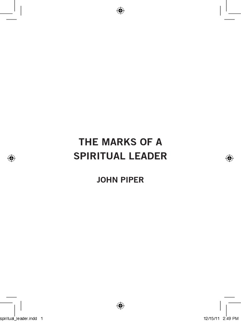 The Marks of A Spiritual Leader en PDF | PDF | Epistle To The Romans ...