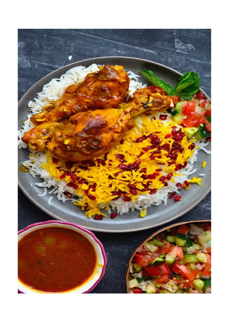 Persian Saffron Chicken Recipe | PDF | Iranian Cuisine | Teaspoon