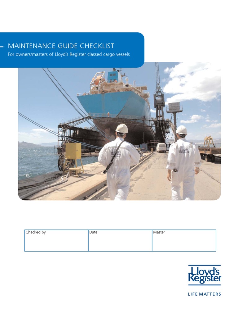 Maintenance Guide Checklist (Rev1) PDF | PDF