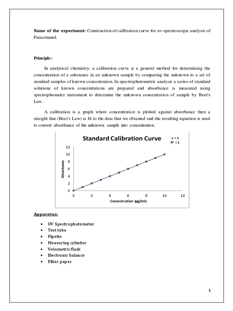 Standard Calibration Curve: Principle | PDF | Spectrophotometry ...