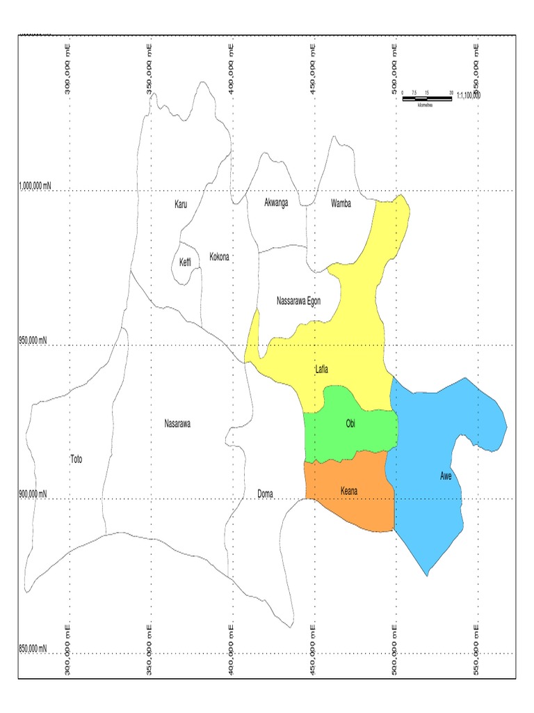 Map of Major Towns and Cities in Nasarawa State, Nigeria | PDF