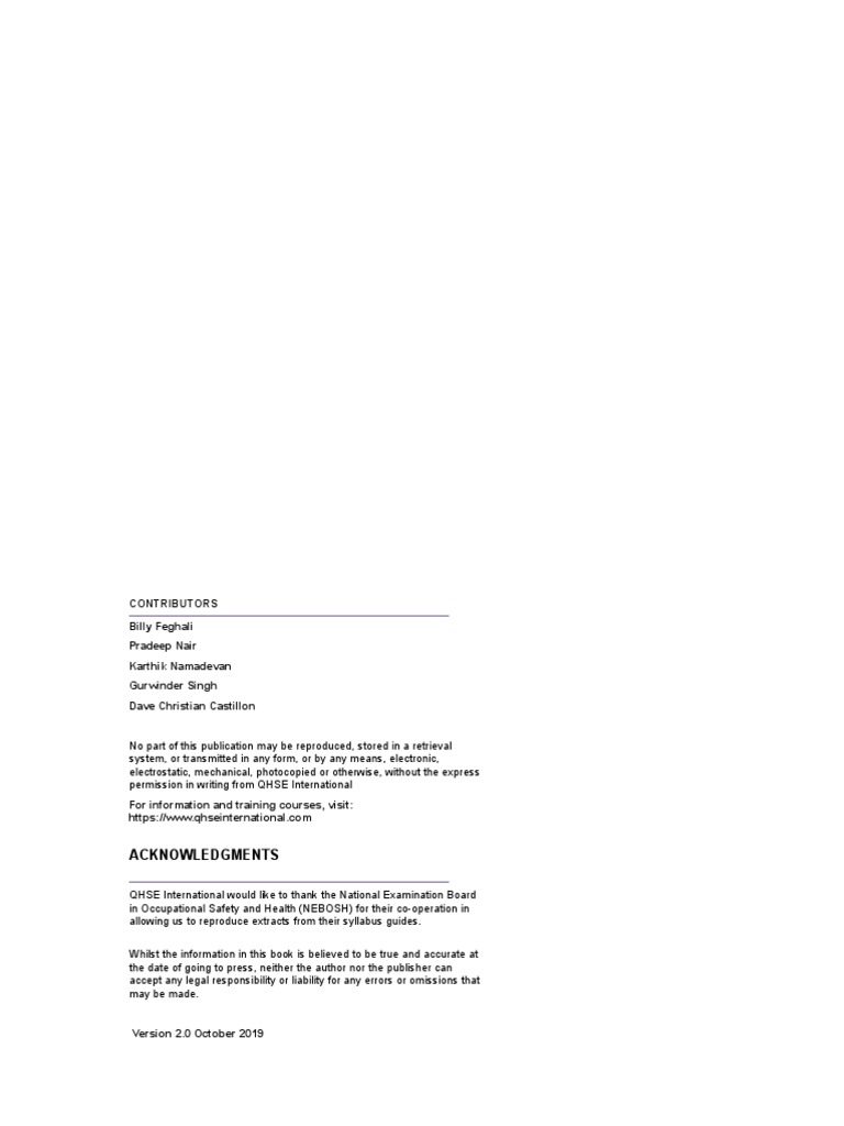 Table of Contents | PDF | Occupational Safety And Health | Risk