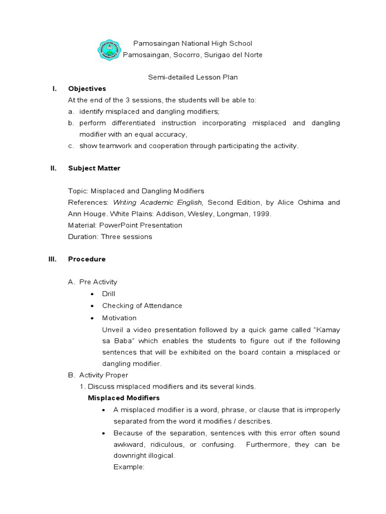 Misplaced and Dangling LS | PDF | Adverb | Clause