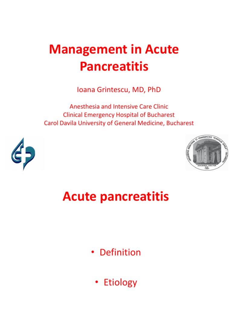Management in Acute Pancreatitis | PDF | Diseases And Disorders ...