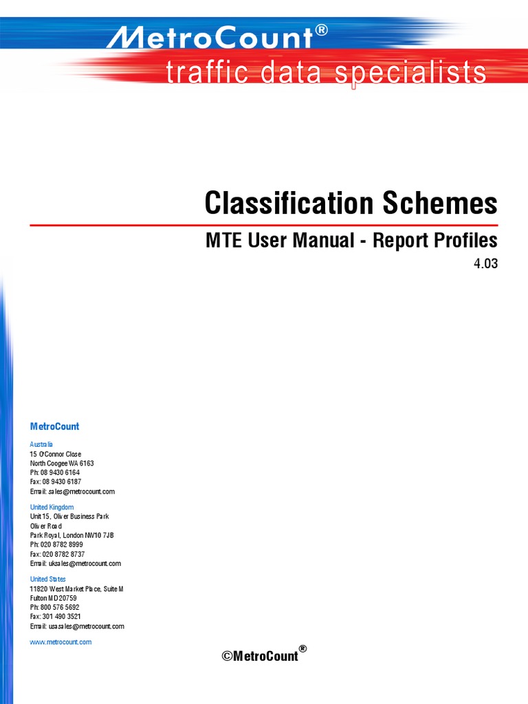 MetroCount Classification Schemes PDF | PDF | Trademark | Intellectual ...