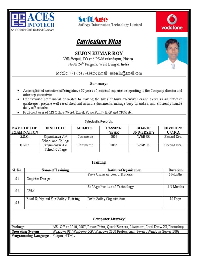 Curriculum Vitae: Sujon Kumar Roy | PDF | Software | Computing