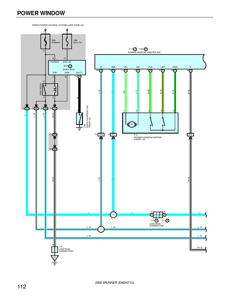 POWER WINDOW SYSTEM WIRING DIAGRAM | PDF | Vehicle Technology | Equipment