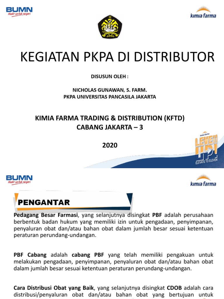 Penerapan SOP - CDOB KFTD - Nicholas | PDF