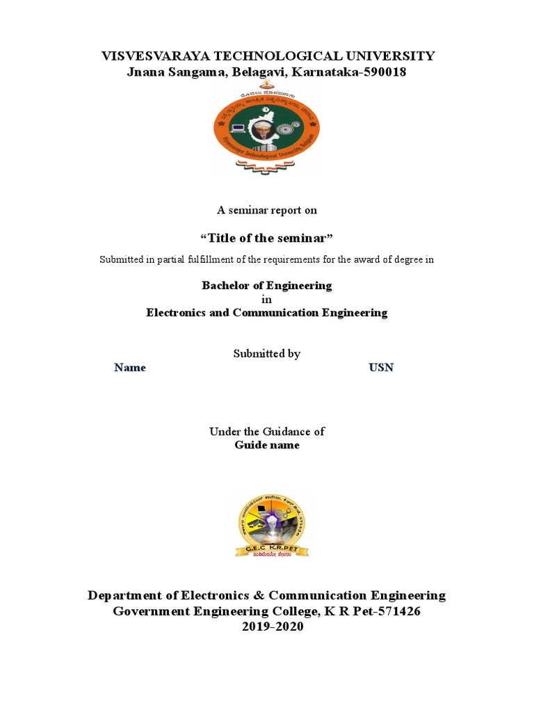 Seminar - Report - Cover - Front Pages | PDF | Cryptography | Encryption