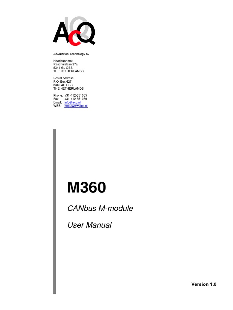 CANbus User Manual | PDF | Application Programming Interface | Operating System