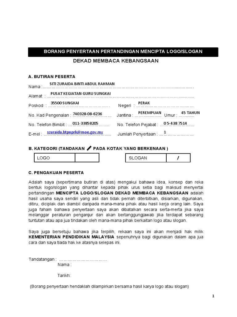 DEKAD MEMBACA KEBANGSAAN Peraduan | PDF