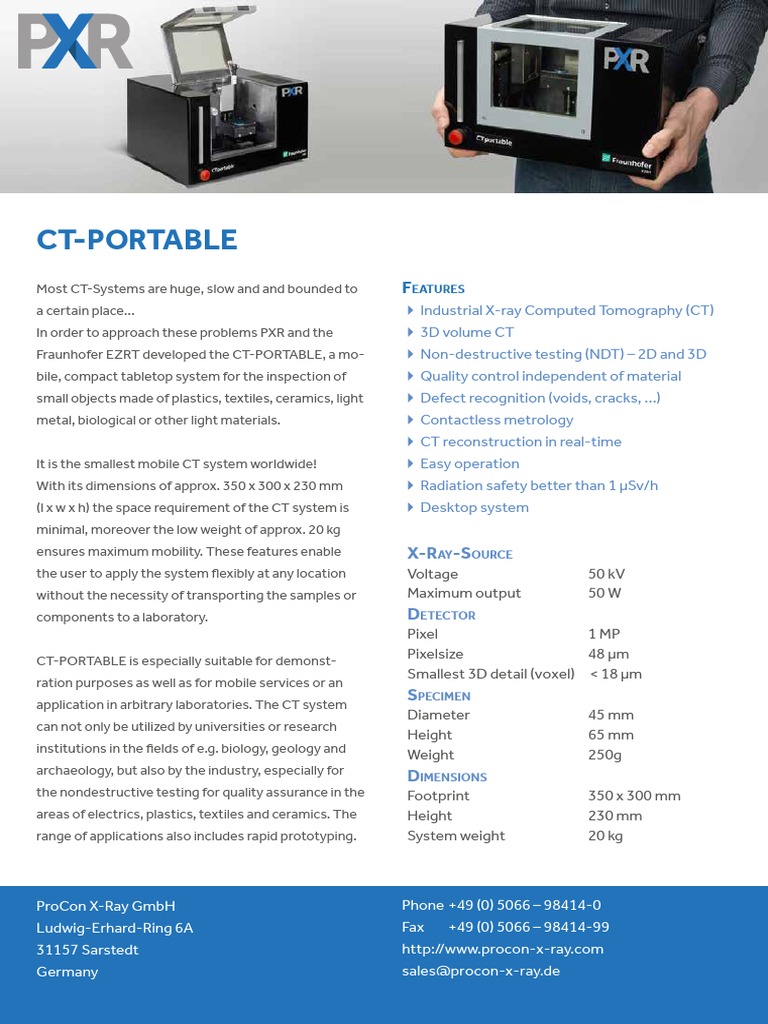 Ct-Portable: X-R - S D | PDF | Ct Scan | Nondestructive Testing