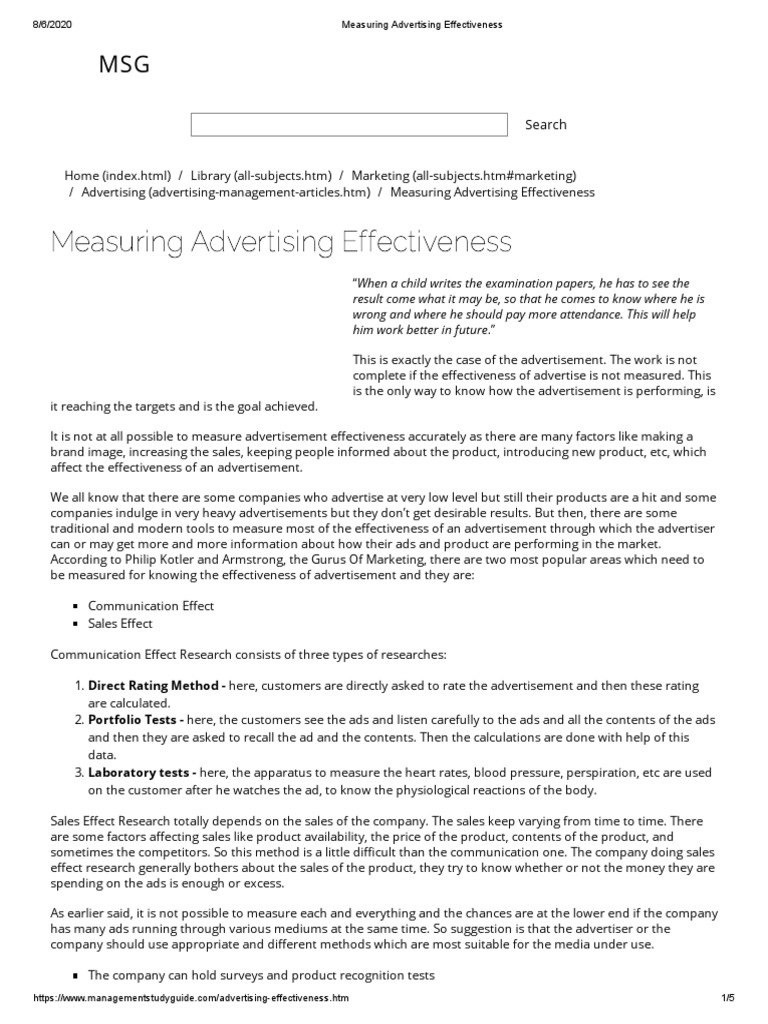 Measuring Advertising Effectiveness | PDF | Direct Marketing | Advertising