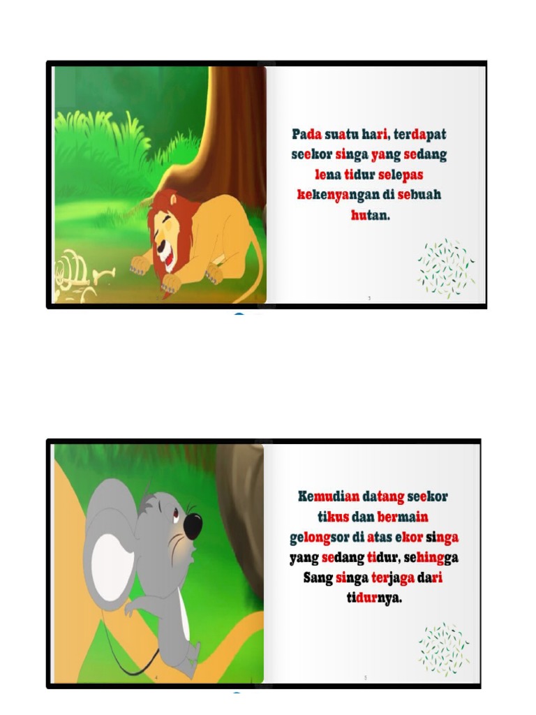Kisah Sang Singa Dan Si Tikus | PDF