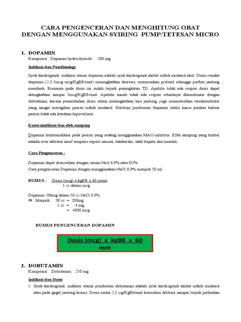 Rumus Pengencer Obat | PDF