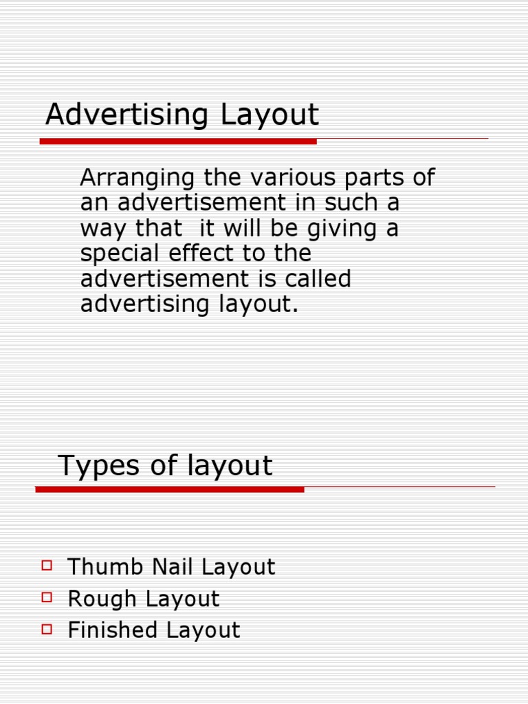 Advertising Layout and Budgeting Methods | PDF