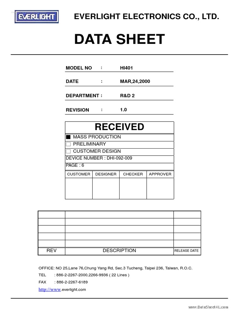 Data Sheet: Received | PDF | Electric Motor | Electronics