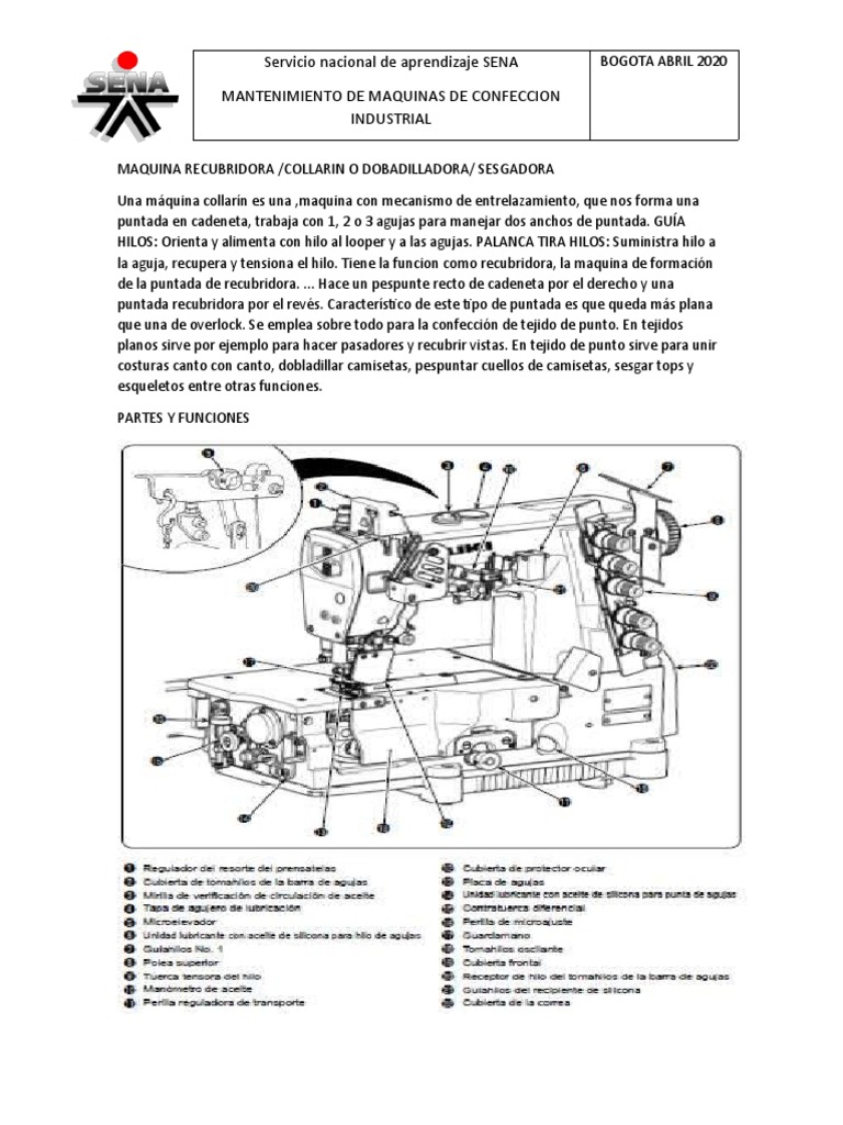 Maquina Collarin. Recubridora. Sesgadora | PDF | Textiles