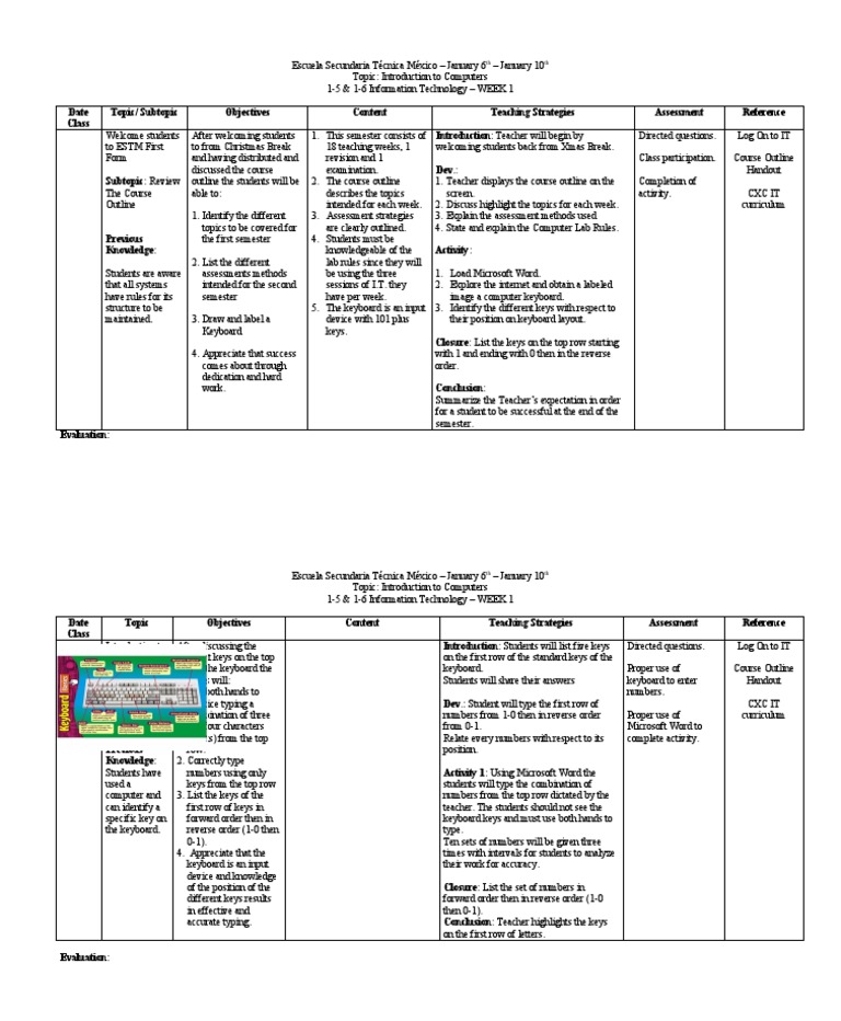 Introduction to Computers: Week 1 Guide | PDF | Computer Keyboard ...