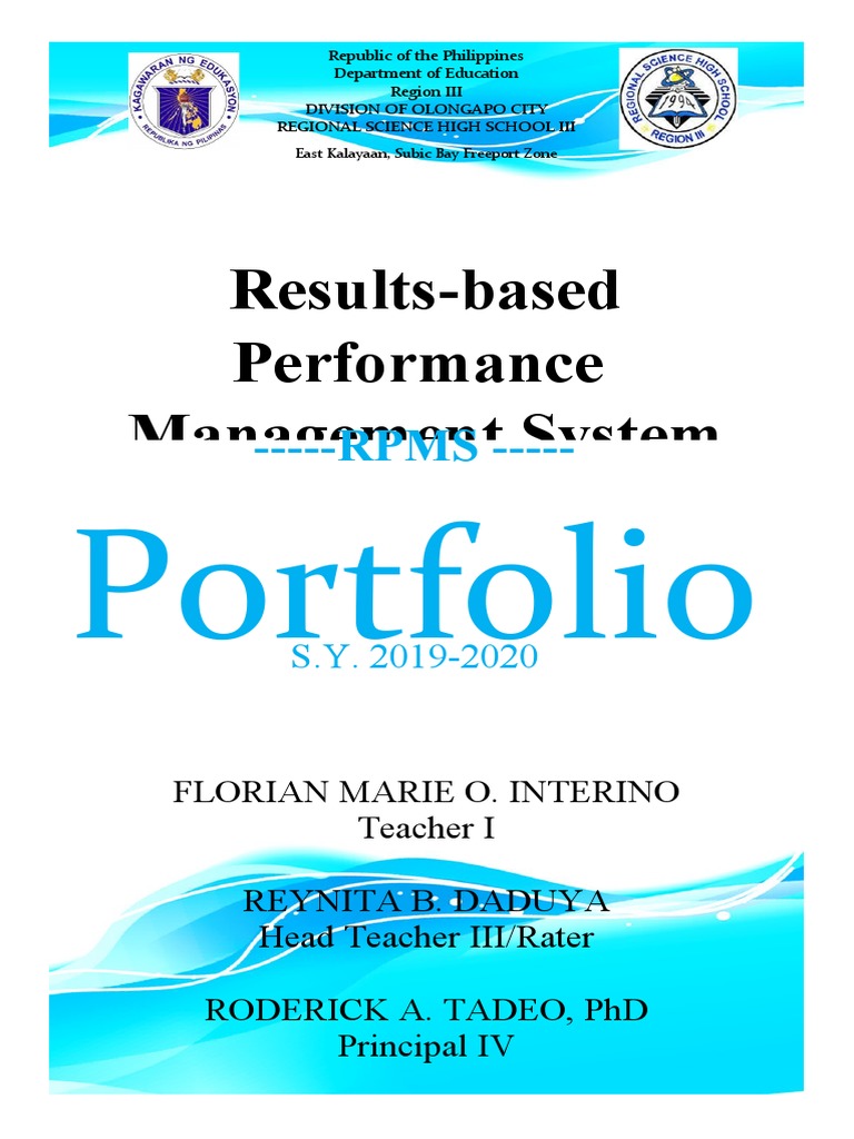Results-Based Performance Management System: - RPMS | PDF