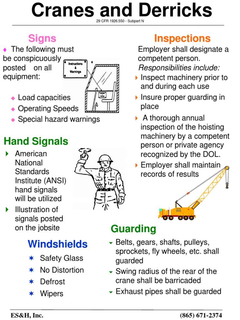 Cranes and Derricks: Signs | PDF | Crane (Machine) | Electrical Engineering