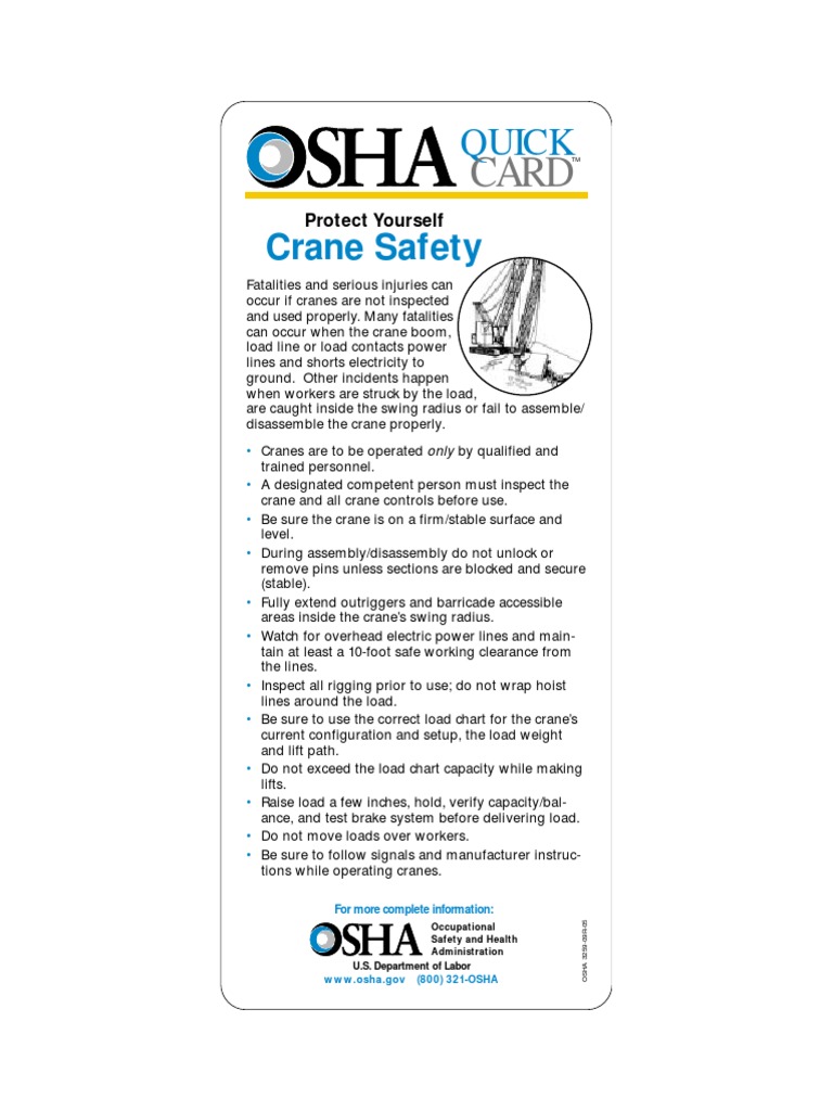 Crane Safety PDF | PDF