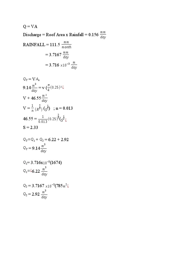 Discharge Calculations | PDF