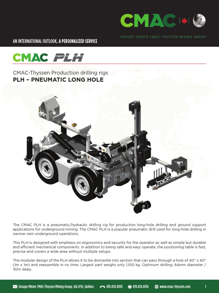 PLH - Pneumatic Long Hole: A Personalized Service | PDF | Drilling Rig ...