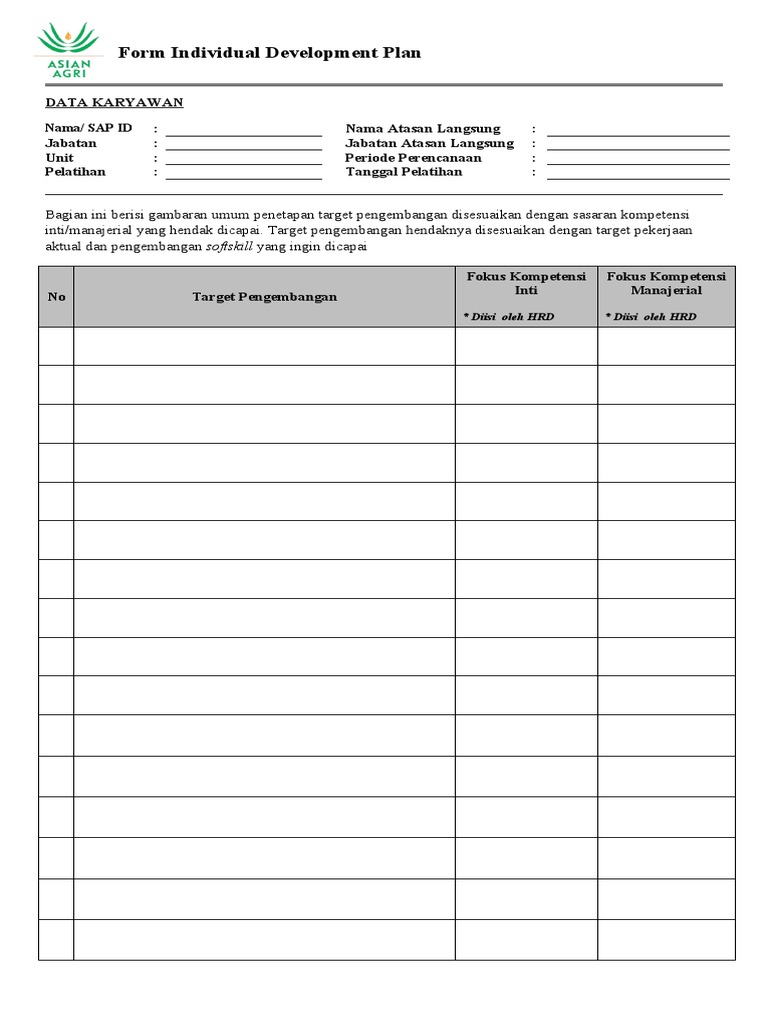 Formulir Action Plan | PDF