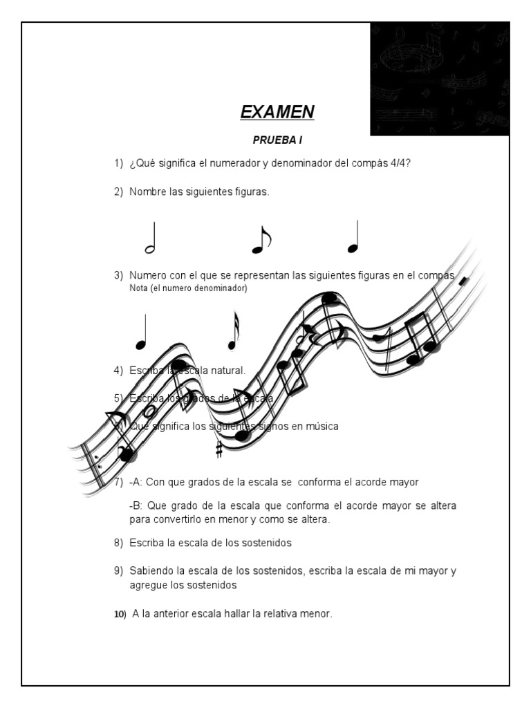 EXAMEN Musica | PDF