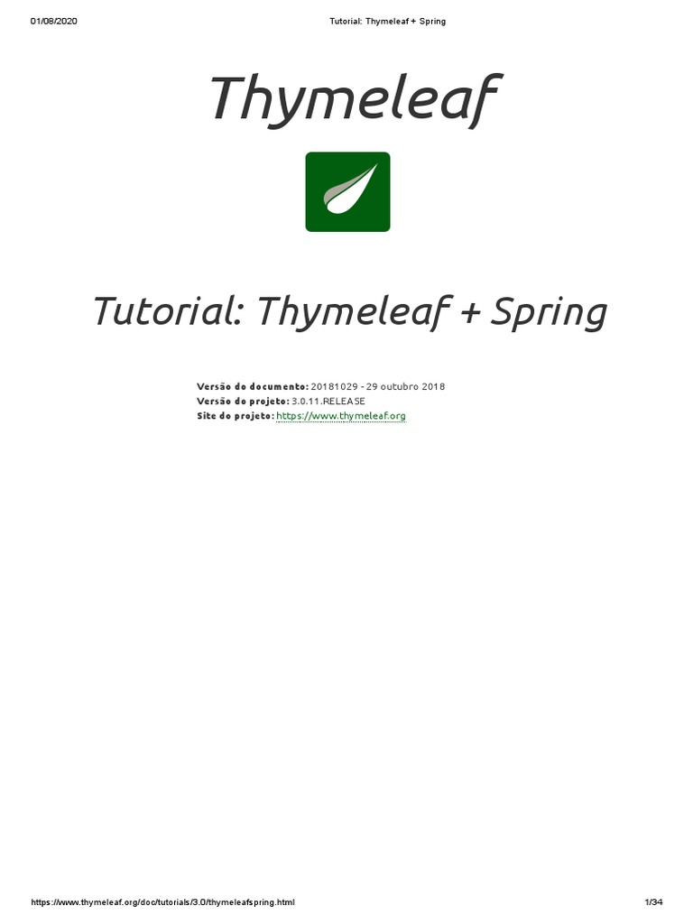 Thymeleaf + Spring tutorial | PDF | Model-View – Controller (MVC ...