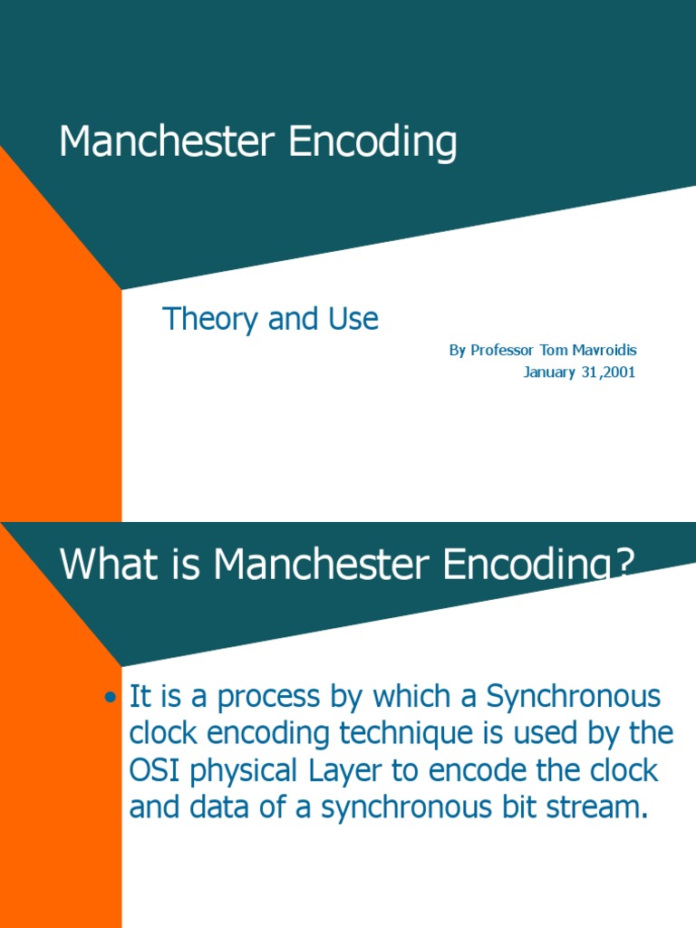 Manchester Encoding: Theory and Use | PDF | Data | Media Technology