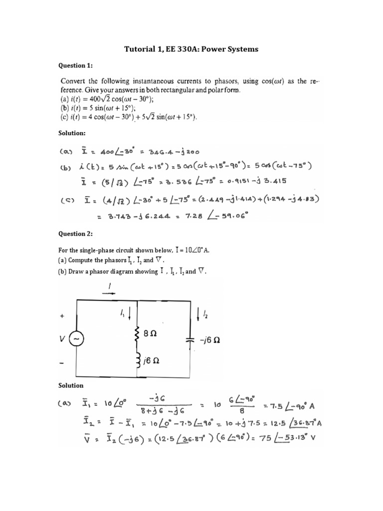 Tutorial 1 - Solution | PDF