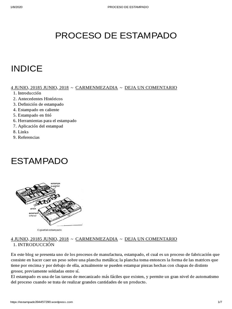 Proceso de Estampado de Metales | PDF | Acero | Procesos industriales