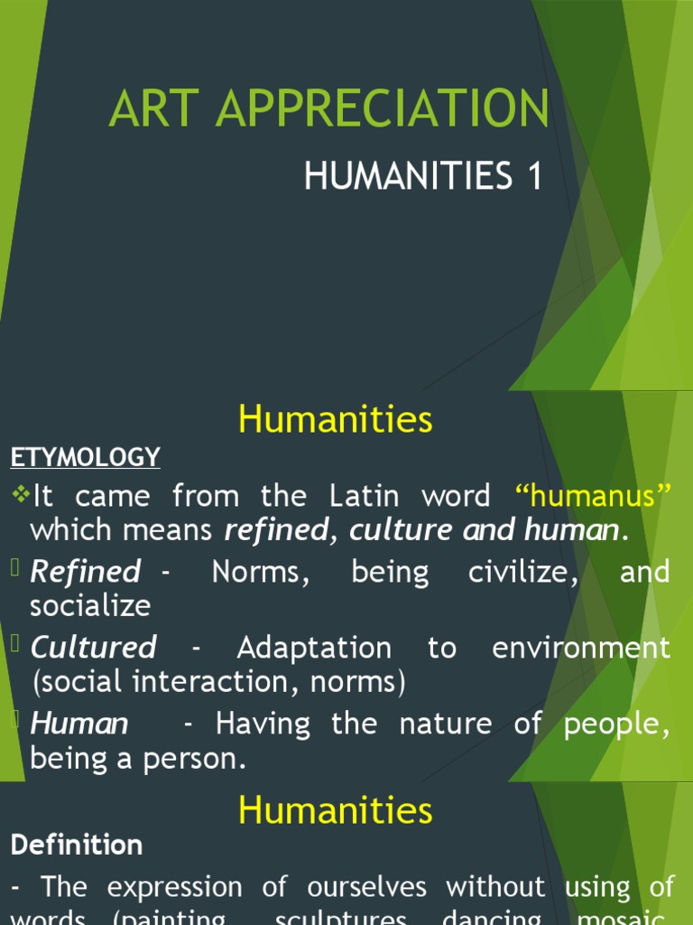 Art Appreciation | PDF | Humanities | Aesthetics