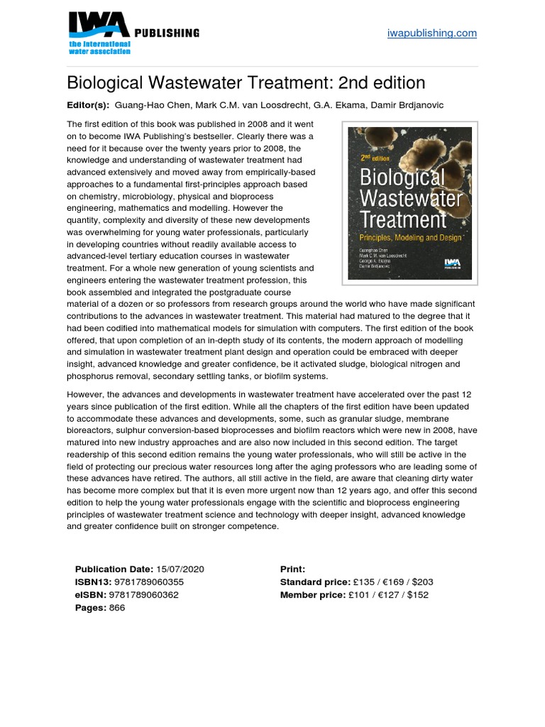IWA Publishing - Biological Wastewater Treatment - 2nd Edition - 2020 ...