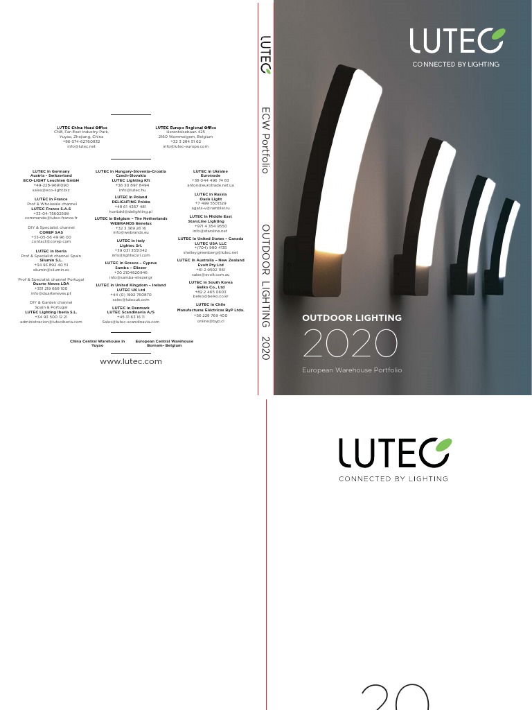 Lutec Outdoor Lighting 2020 Catalogue | PDF | Lighting | Solar Energy