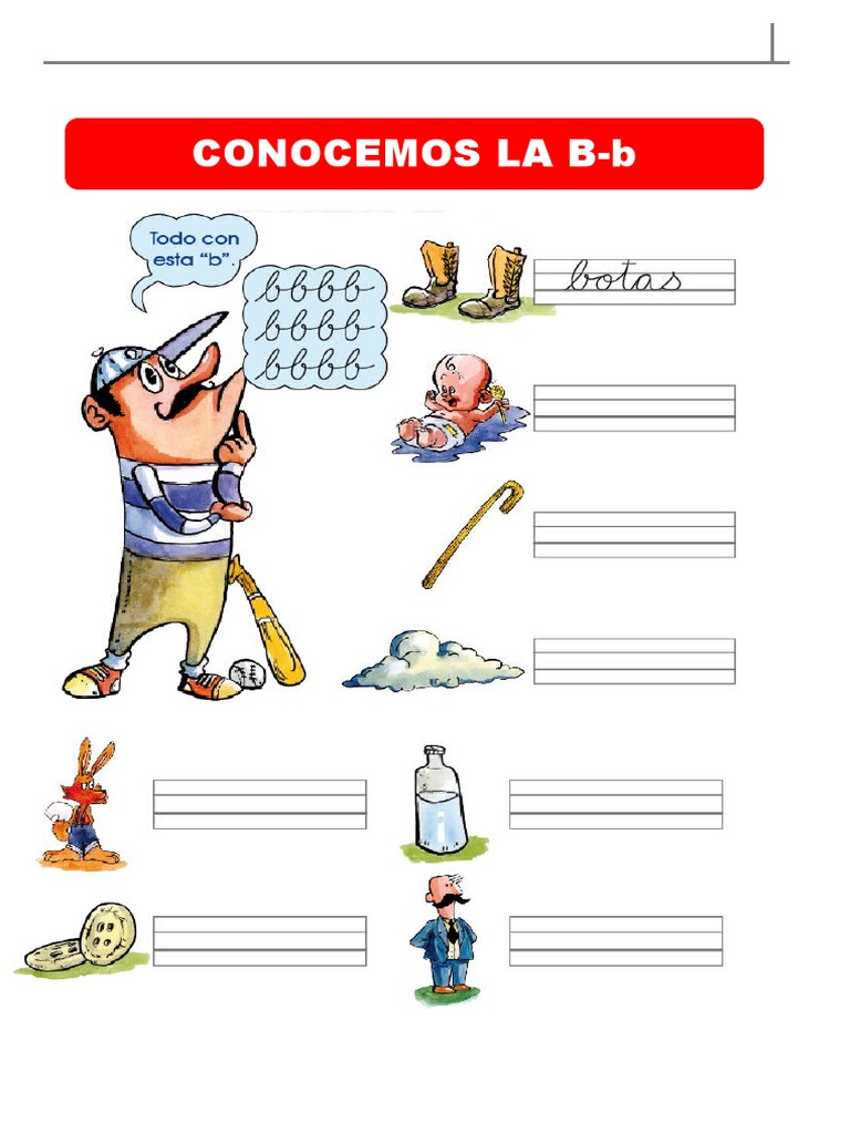 Fichas Silabas B | PDF