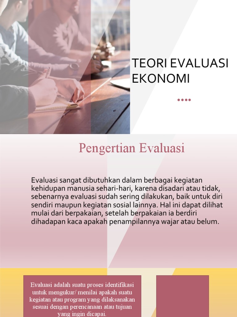 Teori Evaluasi Ekonomi | PDF