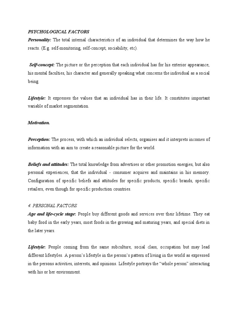 Psychological Factors | PDF