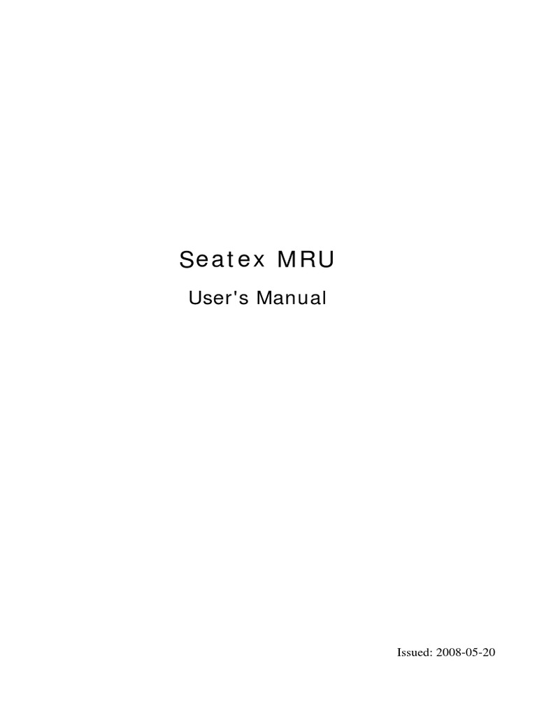 Seatex MRU: User's Manual | PDF | Attitude Control | Inertial ...
