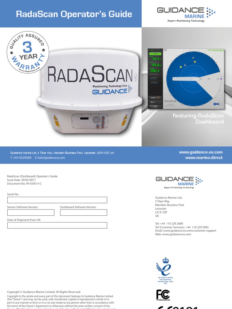 94-0393-4 RadaScan Operators Guide | PDF | Keyboard Shortcut | Radar
