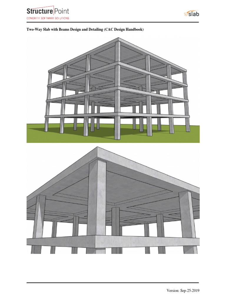 Two-Way Slab with Beams Design Guide | PDF | Beam (Structure) | Column